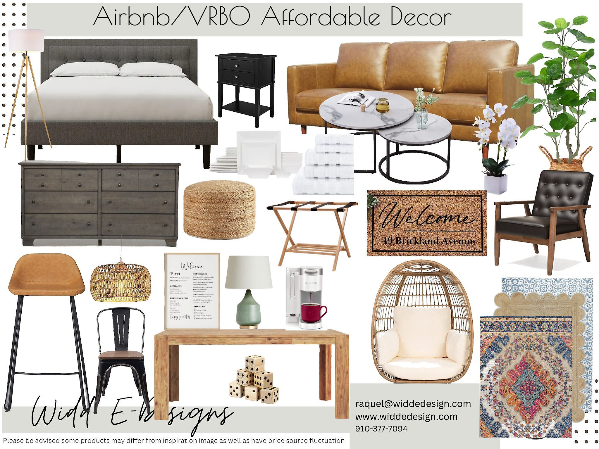 Airbnb/vrbo Interior Design Essentials Board #1 - Etsy