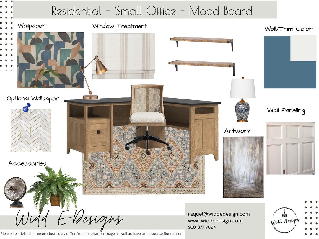 Small Office Interior Design Mood Board - Etsy