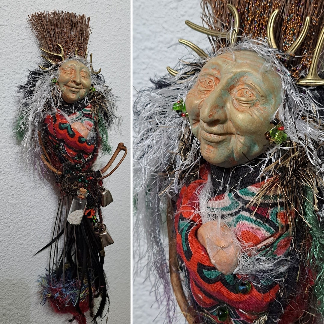 Baba Yaga, OOAK Spirit Art Doll, Handcrafted Forest Witch, Prosperity ...