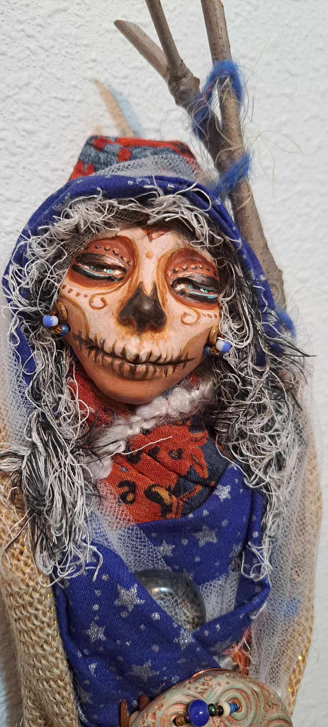 OOAK Art Doll, Raven Moon, Sugar Skull - Etsy