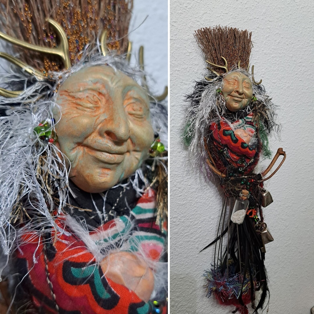 Baba Yaga, OOAK Spirit Art Doll, Handcrafted Forest Witch, Prosperity ...