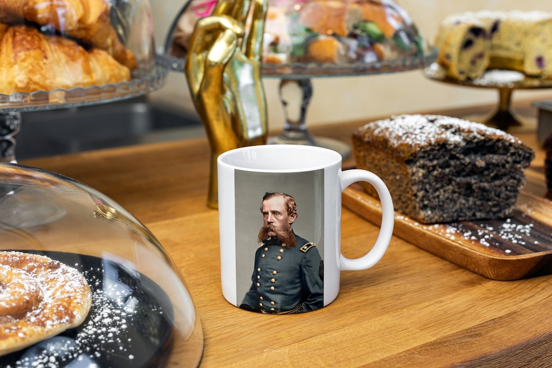 Civil War General Absalom Baird Coffee Mug, White Coffee Mug 11oz, Hand ...