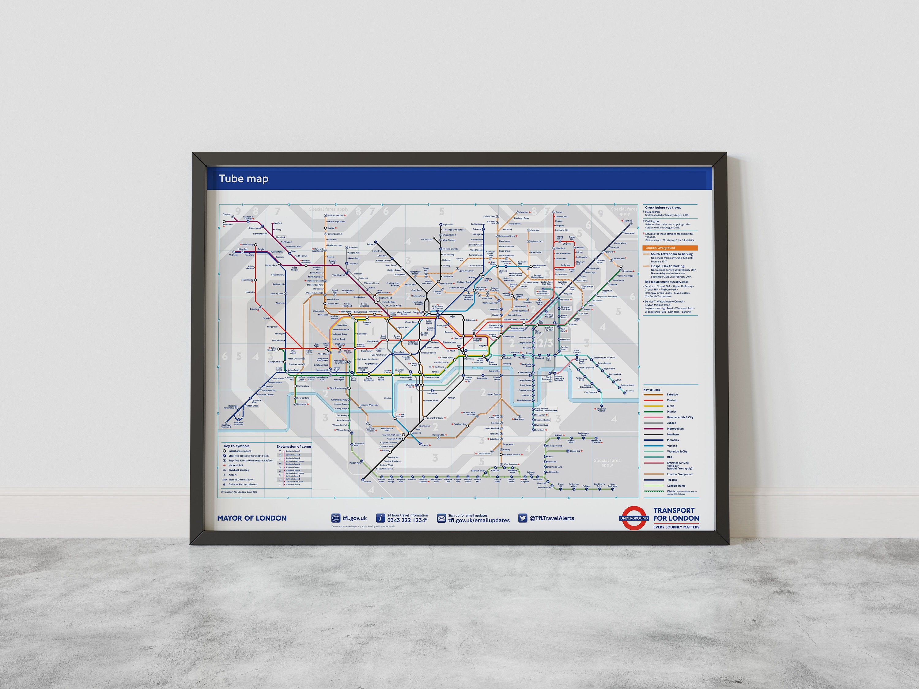 Navigate London's Charm: London Tube Map Canvas Print Underground Art ...