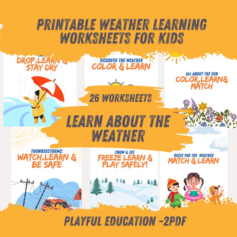 Printable Weather Worksheets for Kids-science Activity-learn About ...