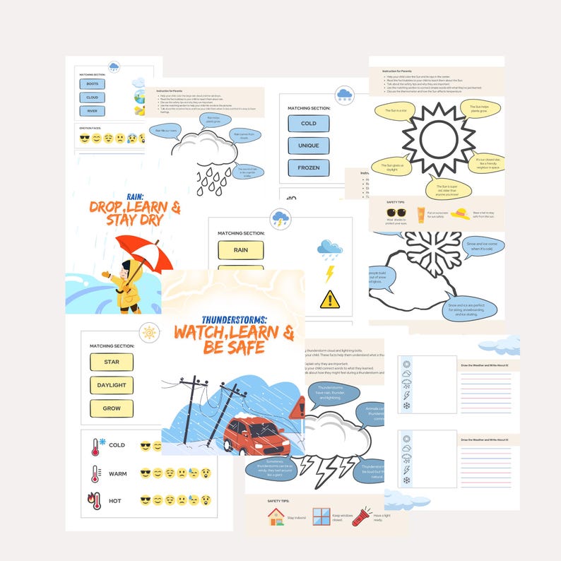 Printable Learn About the Weather Education Worksheets-weather ...