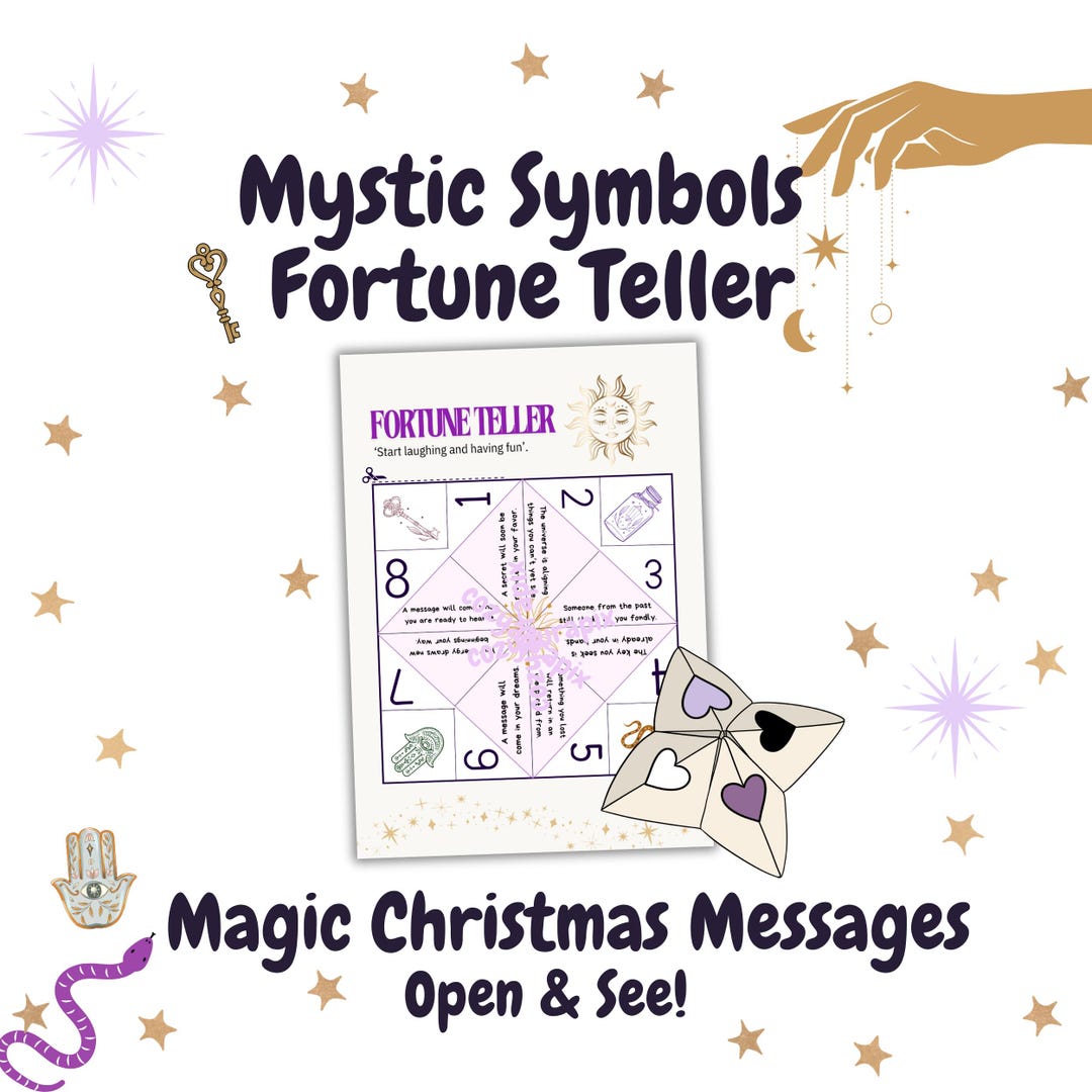 Mystic Fortune Teller - Christmas Messages Cootie Catchers - Fortune ...