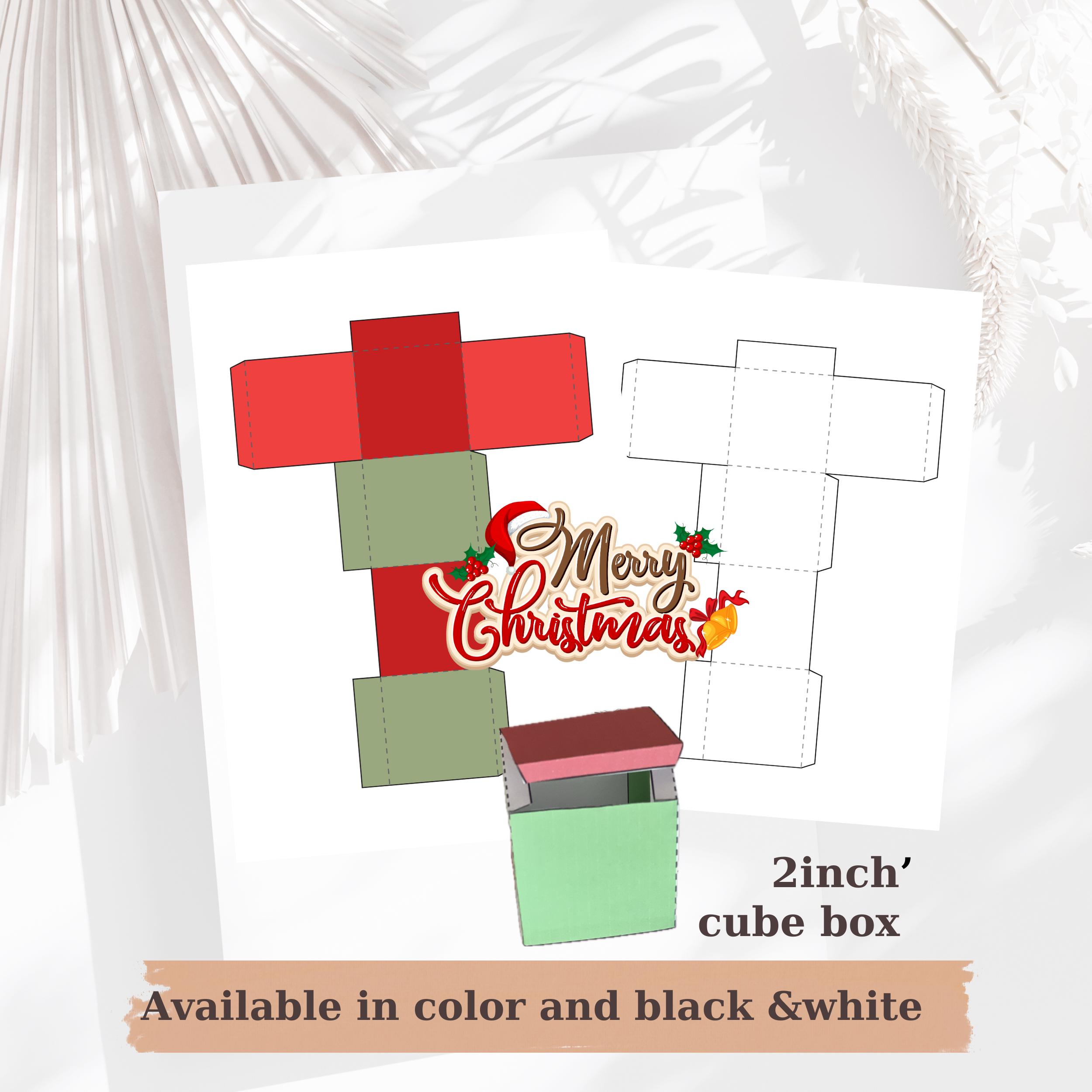 Christmas DIY Craft Cube Box- Printable Christmas Gift Idea- Cube Box ...