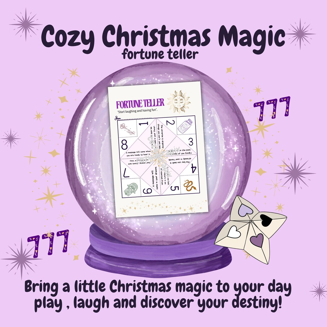 Christmas Cootie Catcher -with Mystic Symbols Magic Fortune Teller ...