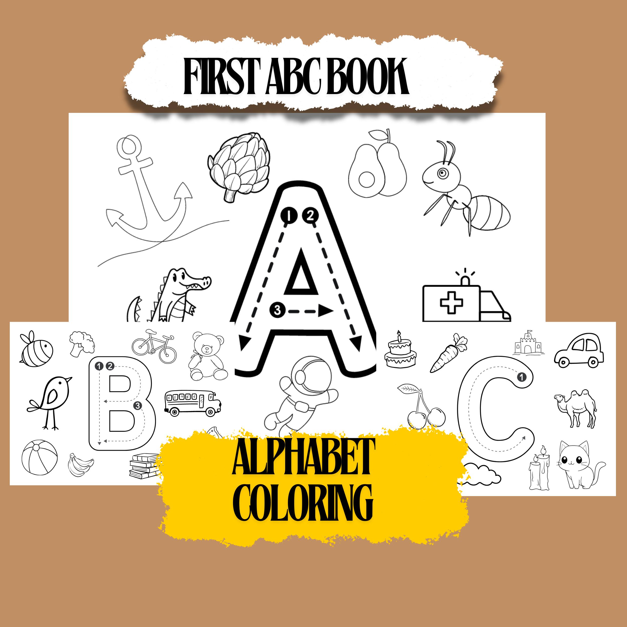 ABC Letter Tracing Coloring Pages -alphabet Letter Tracing Activities ...