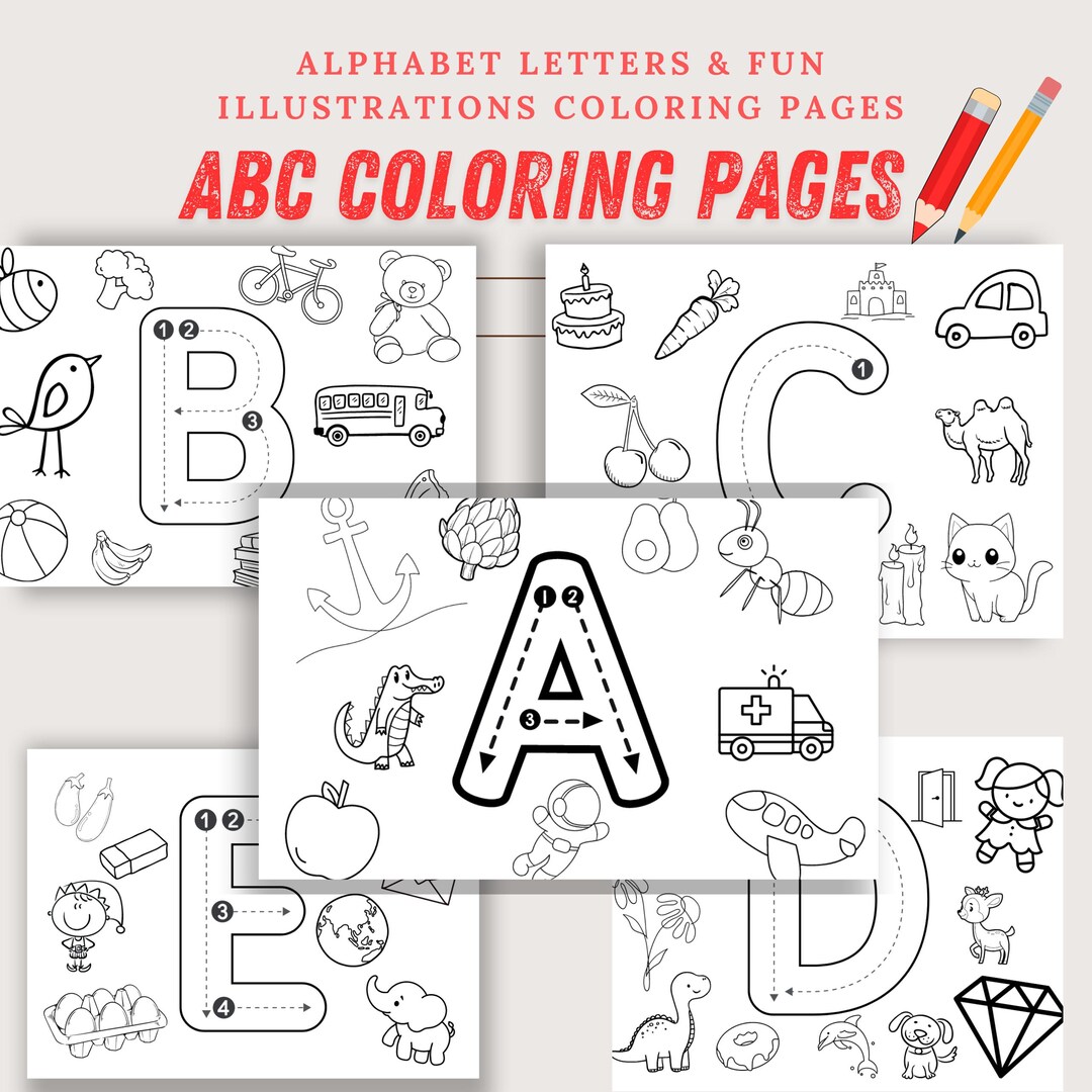 ABC Letter Tracing Coloring Pages -alphabet Letter Tracing Activities ...