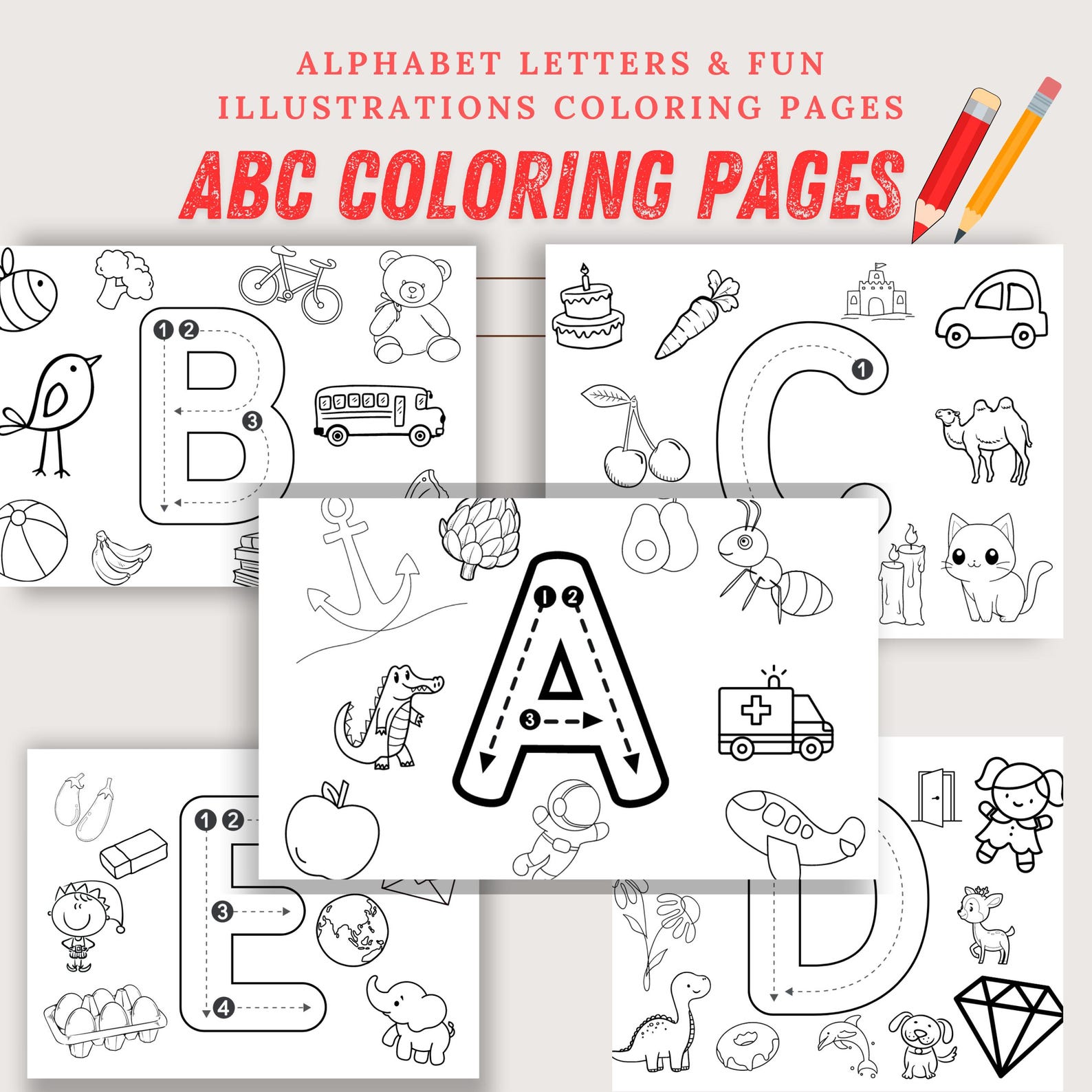ABC Letter Tracing Coloring Pages -alphabet Letter Tracing Activities ...