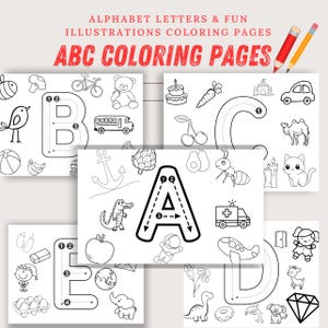 ABC Letter Tracing Coloring Pages -alphabet Letter Tracing Activities ...