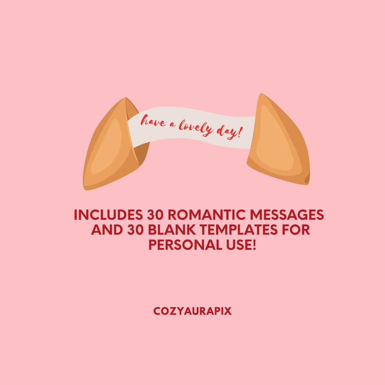 Fortune Cookies Fortunes Printable Valentine's Day Funny Messages: 30 ...