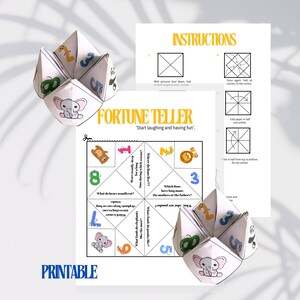 Fortune Teller Printable- Cootie Catcher Template, Homeschool Game ...