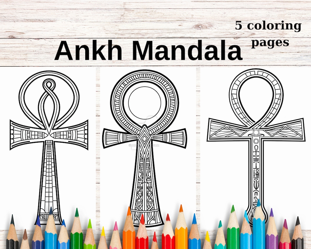 Ankh Symbol Coloring Pages 5.coloring Pages Ankh With Mandala ...
