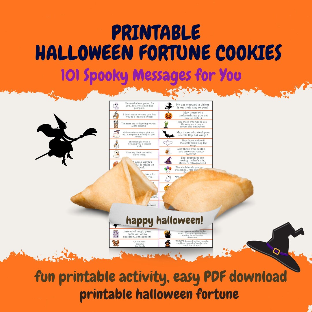Halloween Fortune Cookie Messages: Spooky DIY Game (PDF Download) - Etsy UK