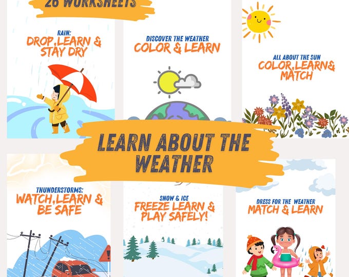 Learn About the Weather Worksheets-weather Activities-homeschool ...