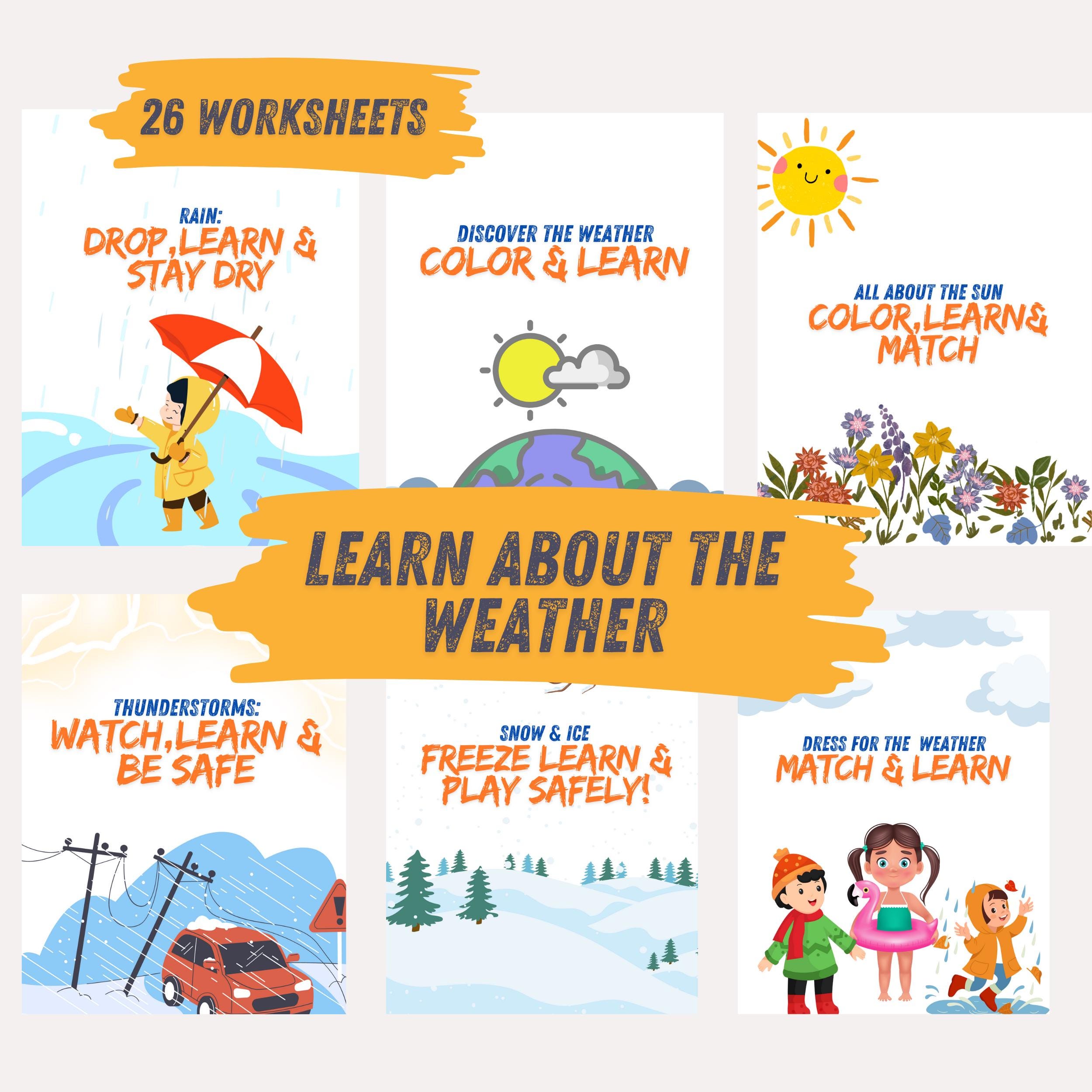 Learn About the Weather Worksheets-weather Activities-homeschool ...