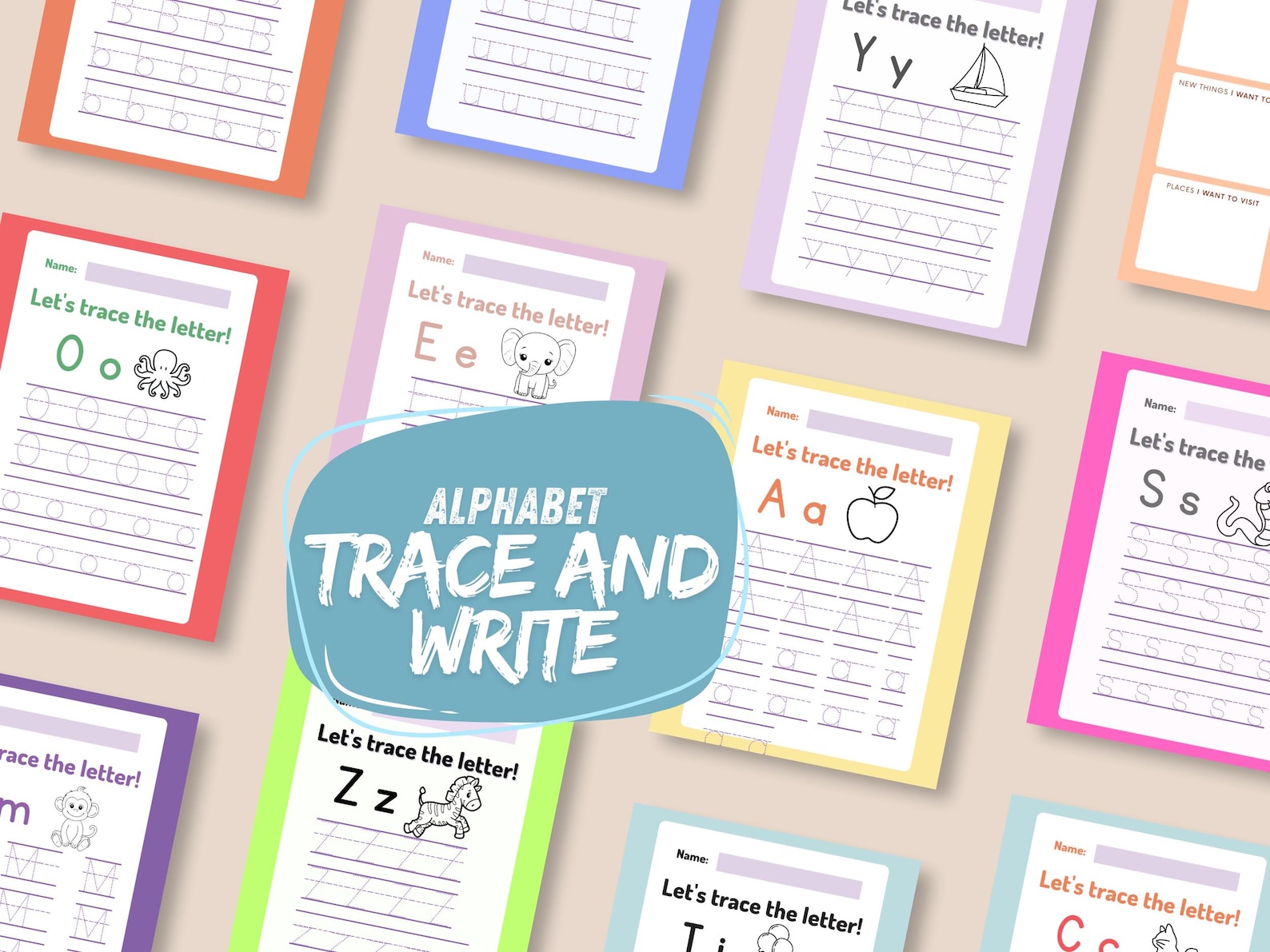 Alphabet Letter Tracing Worksheet-a-z Letter Tracing Practise Trace and ...