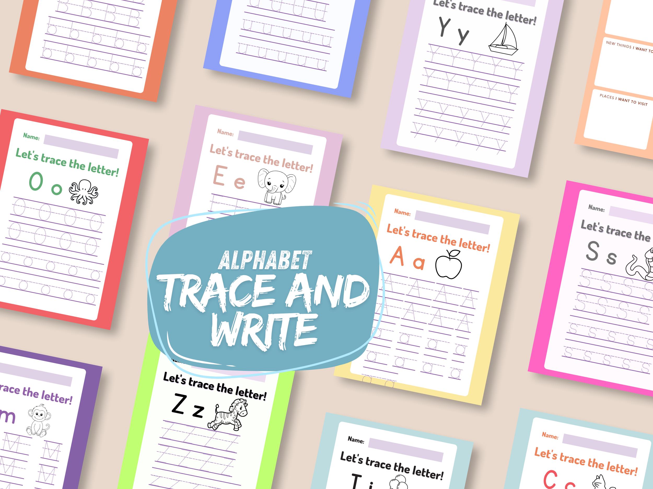 Alphabet Letter Tracing Worksheet-a-z Letter Tracing Practise Trace and ...