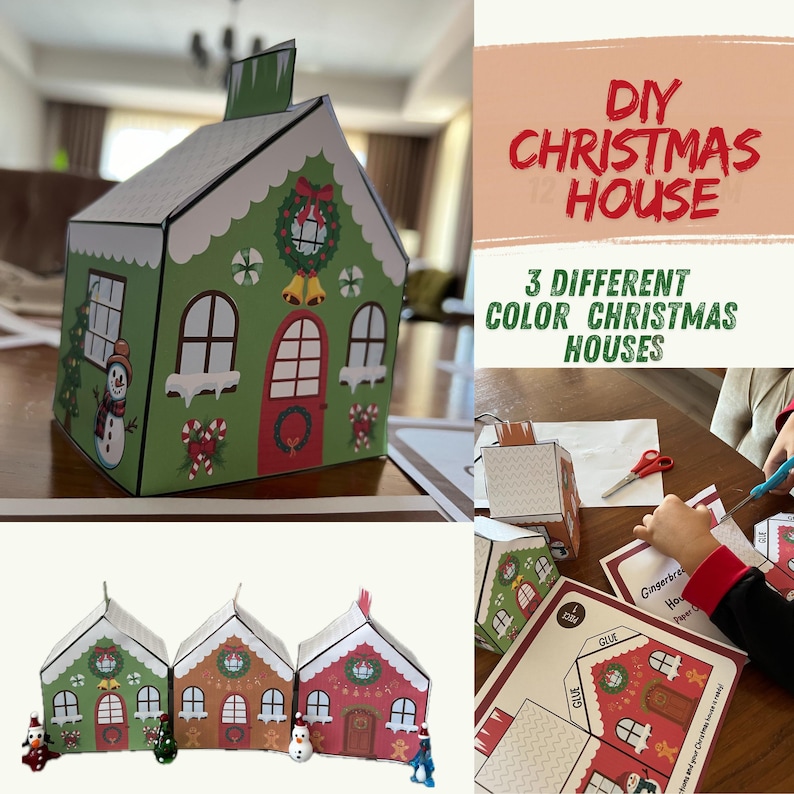 Christmas Houses DIY Paper Crafts -paper Christmas Houses- Christmas ...