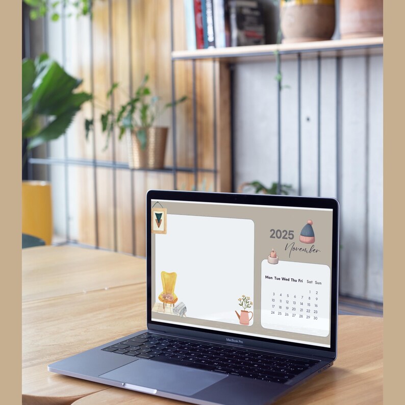 2025 Monthly Calendar Wallpapers Laptop & Desktop Jpeg Bundle- Calendar ...