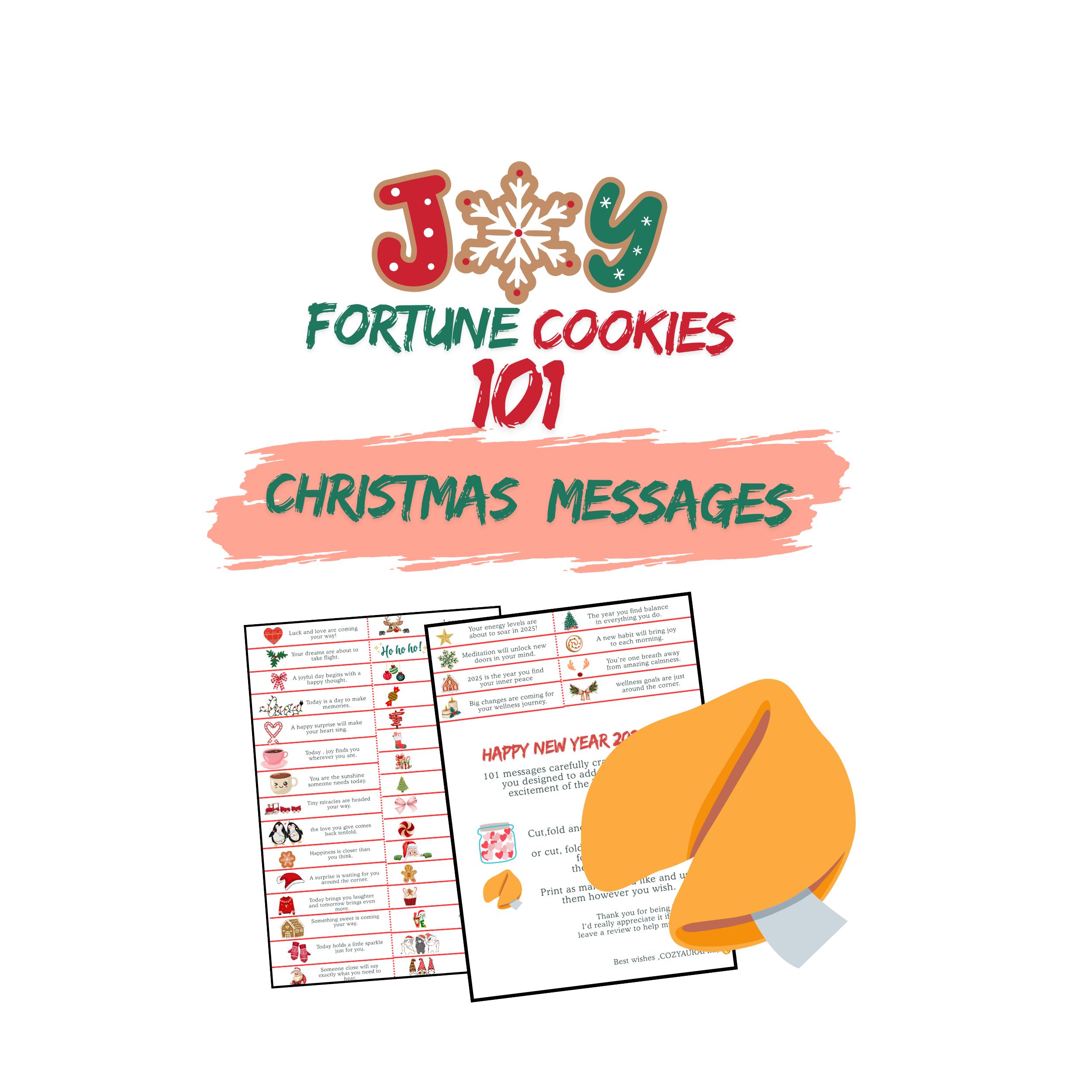 Fortune Cookies Printable Pages- Christmas Fortune Cookies 101 ...