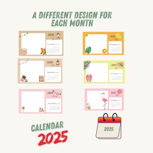 2025 Calendar-2025 Monthly Planner Printable Creative COZY Pages 12 ...