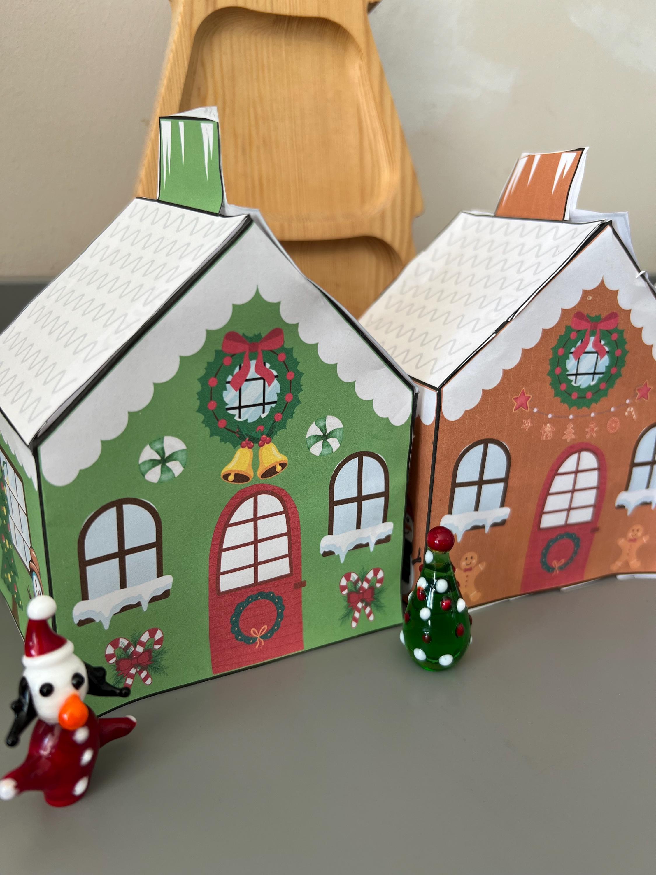 Gingerbread House Christmas Paper Craft – DIY Holiday Decor (PDF) - Etsy
