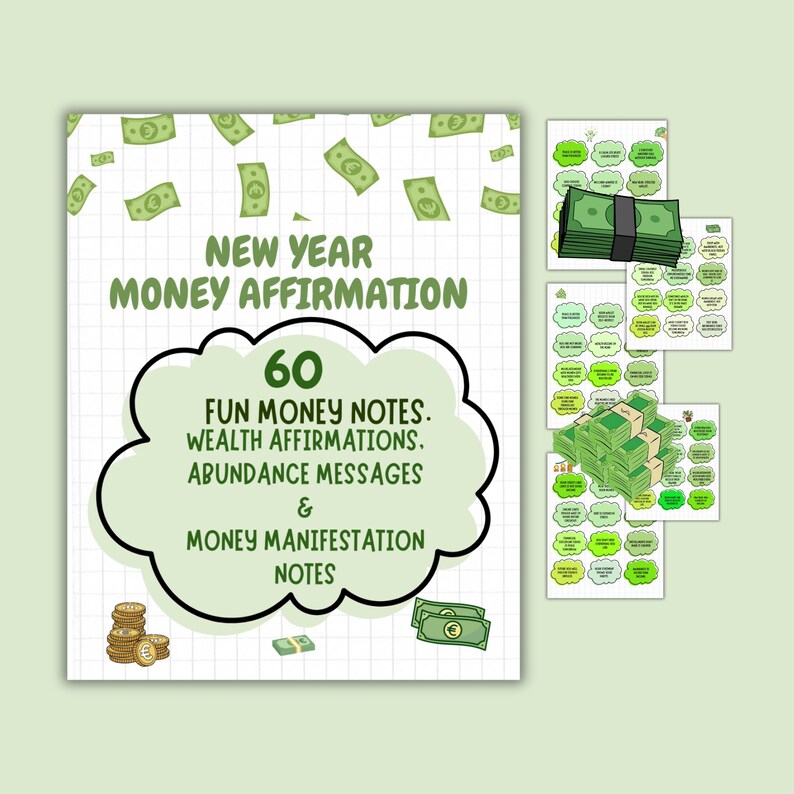 Money Affirmations - 60 Printable Motivation Notes (PDF) - Etsy