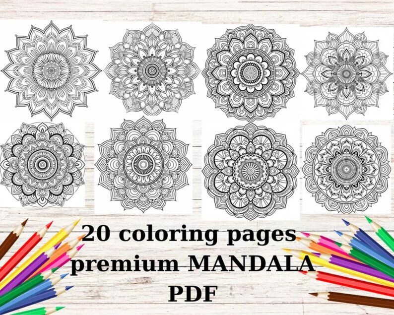 Mandala Coloring Pages Special Size A3 ( 11.7 X 16.5 Inch )-pdf-stress ...