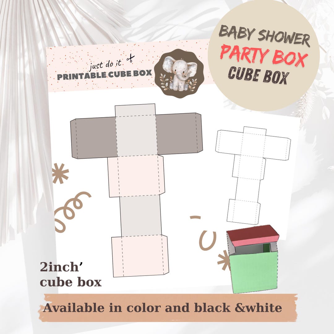 Baby Shower Cube Box Gift Idea-cute DIY Party Favor for Moms to Be ...