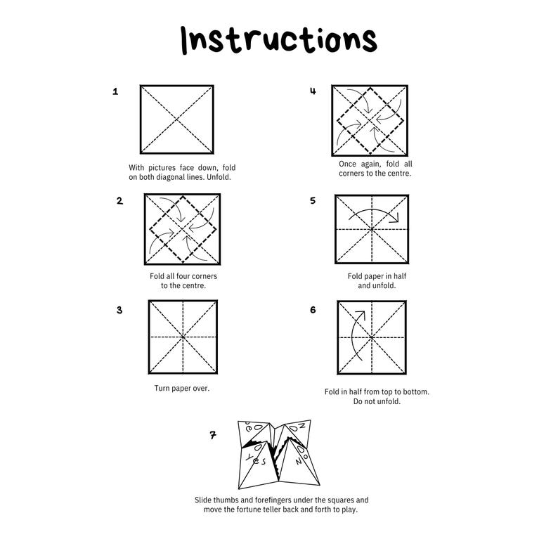 Printable Christmas Fortune Teller Game: Nostalgic Holiday Activity ...