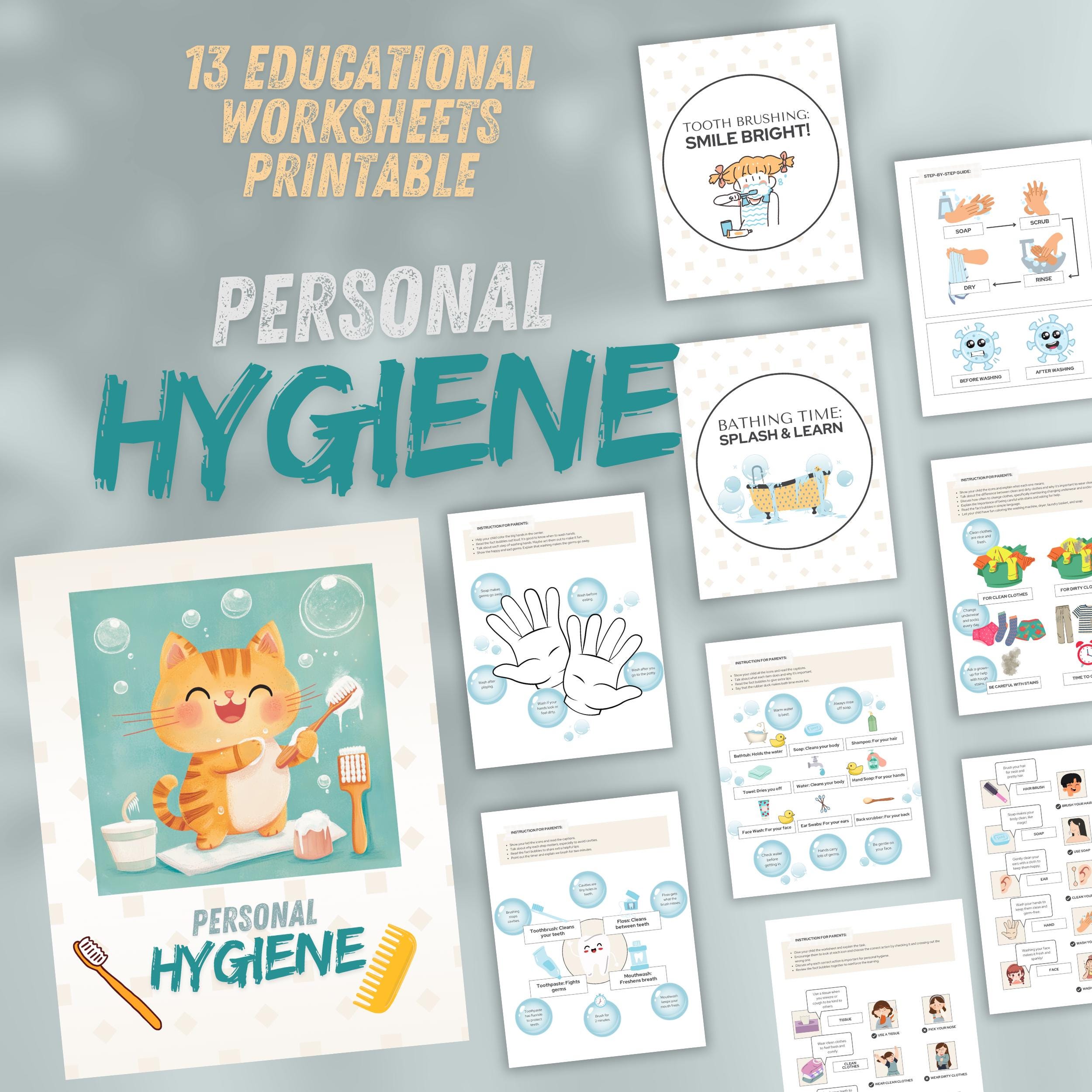 Personal Hygiene Printable Worksheets- Educational Worksheets for Kids ...