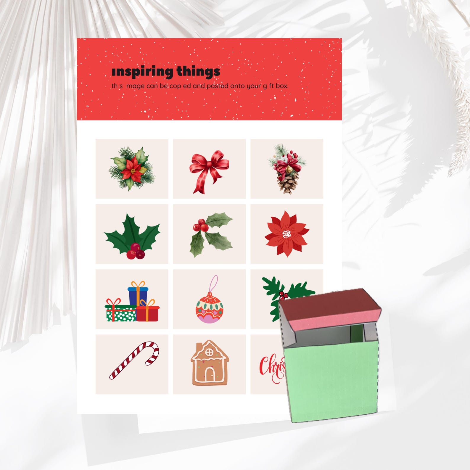 Christmas DIY Craft Cube Box- Printable Christmas Gift Idea- Cube Box ...