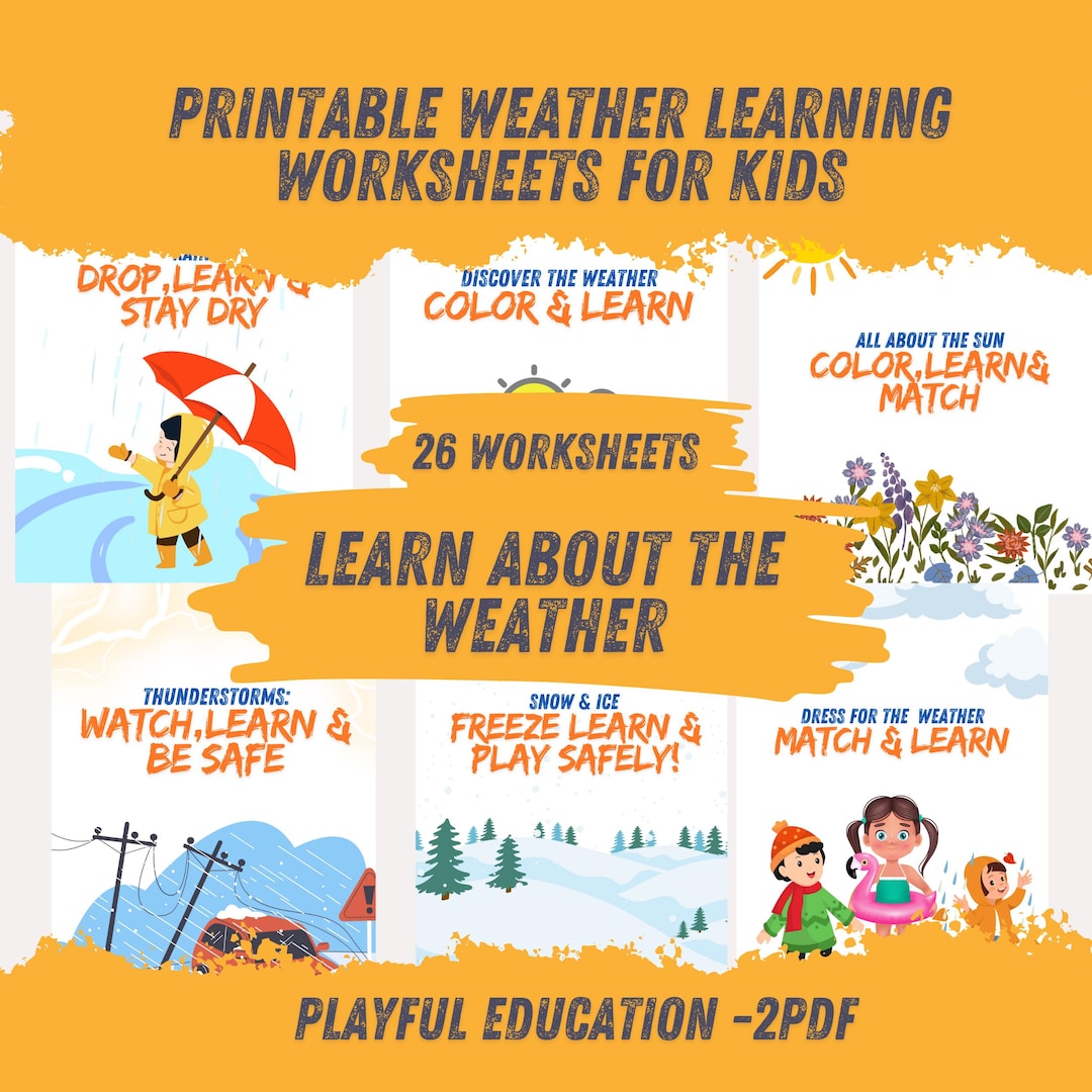 Printable Learn About the Weather Education Worksheets-weather ...