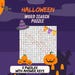 Halloween Word Search Puzzle Printable Game Halloween Part Game ...