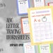 ABC Letter Tracing Worksheets With Fun Coloring Figures-colorful ABC ...