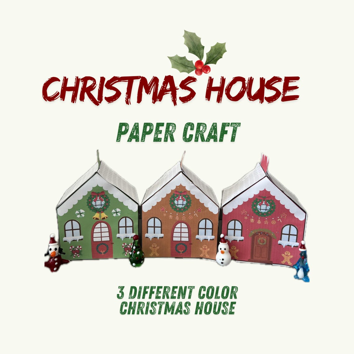 Christmas Houses DIY Paper Crafts -paper Christmas Houses- Christmas ...