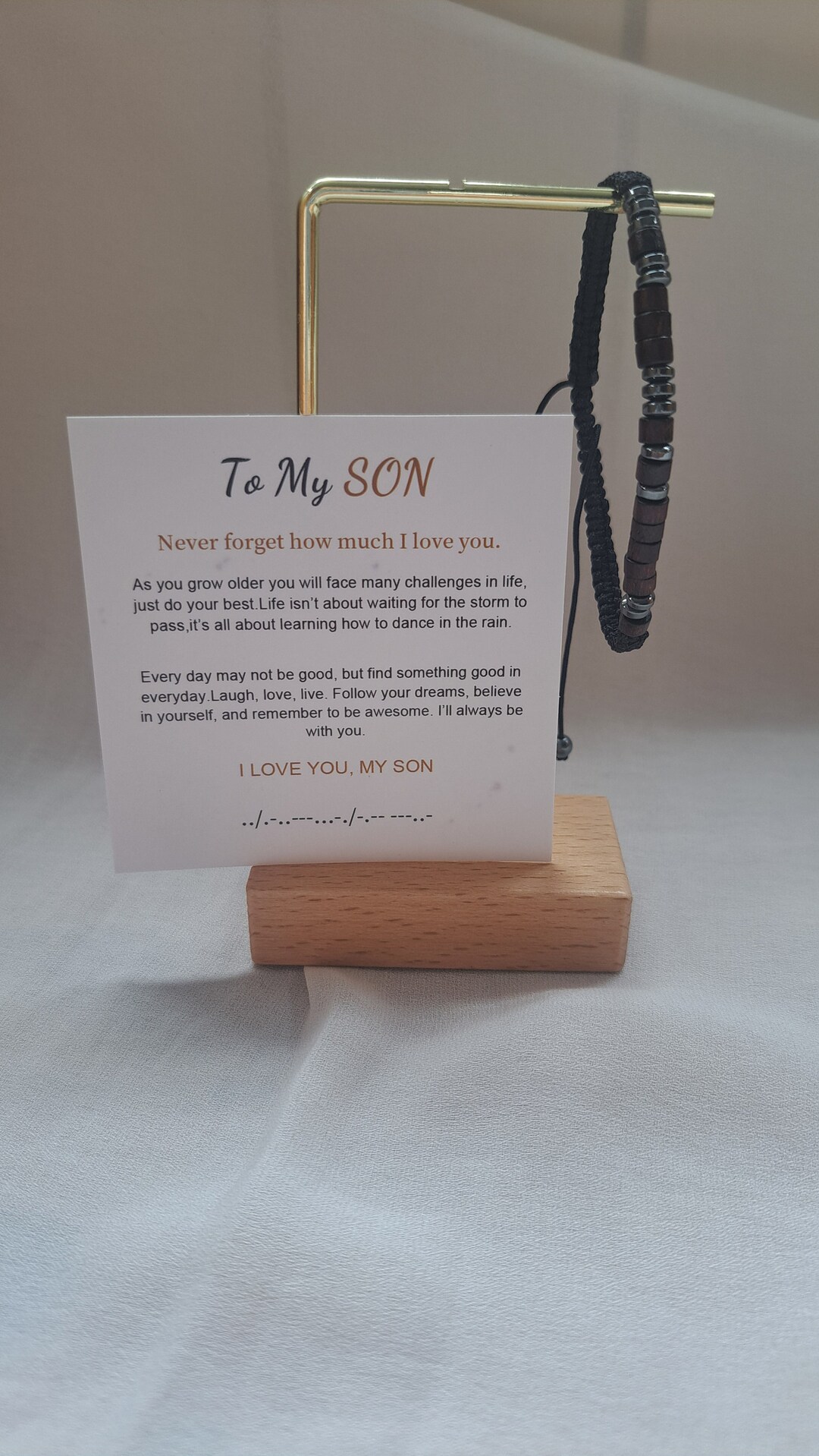 Son Birthday Present Gift Morse Code Bracelet - Etsy