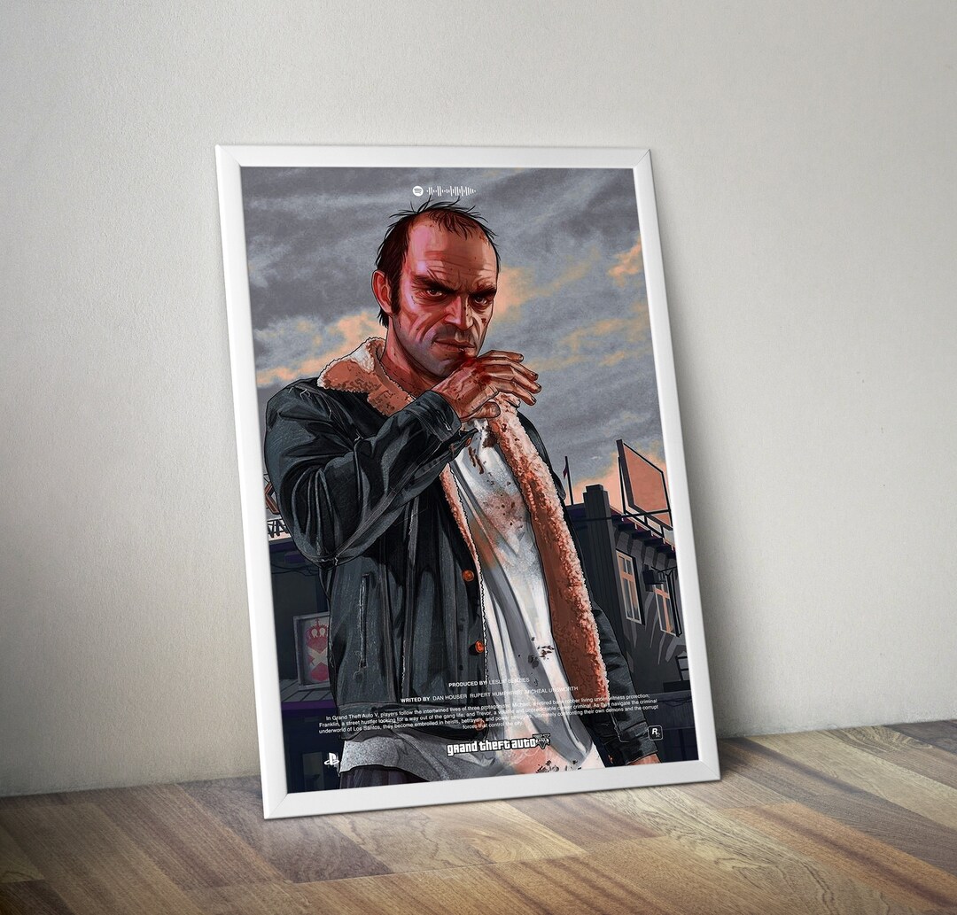 Grand Theft Auto Poster Grand Theft Auto Print GTA Gaming Poster Gaming ...