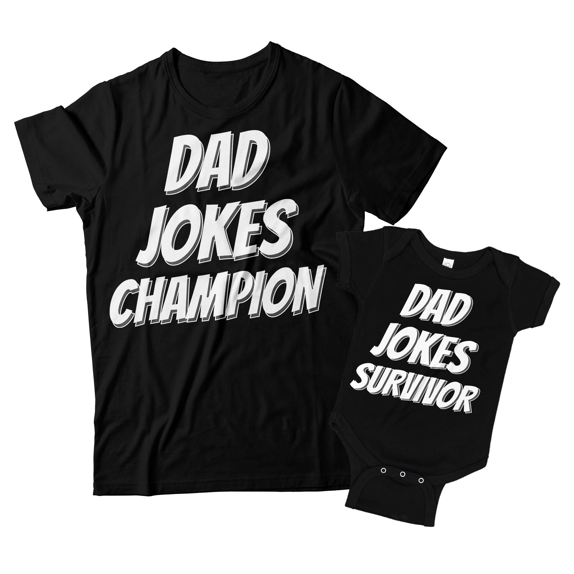 Funny Dad Jokes Dad and Son Matching Shirt | Dad Jokes Champion and Dad ...
