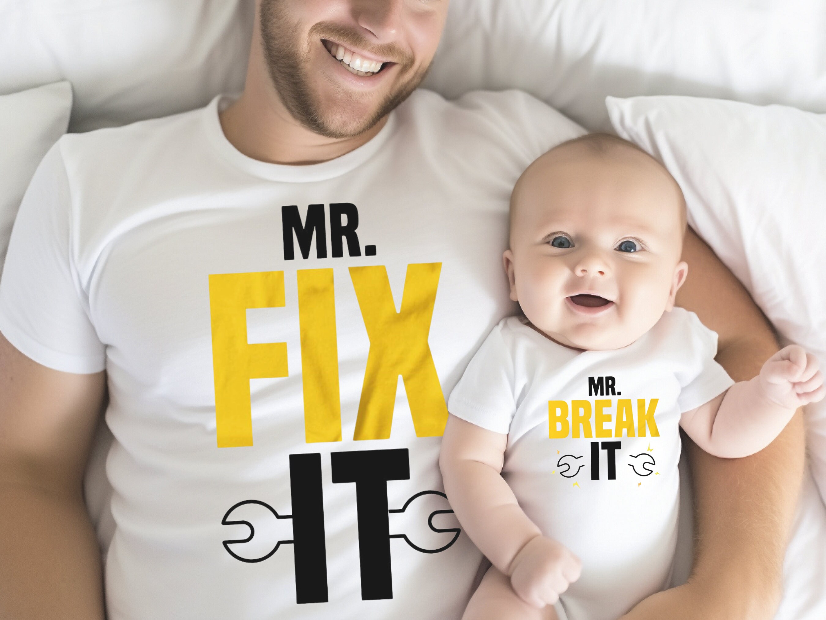 Father and Son Mechanic Shirts | Mr. Fix It and Mr. Break It Matching ...