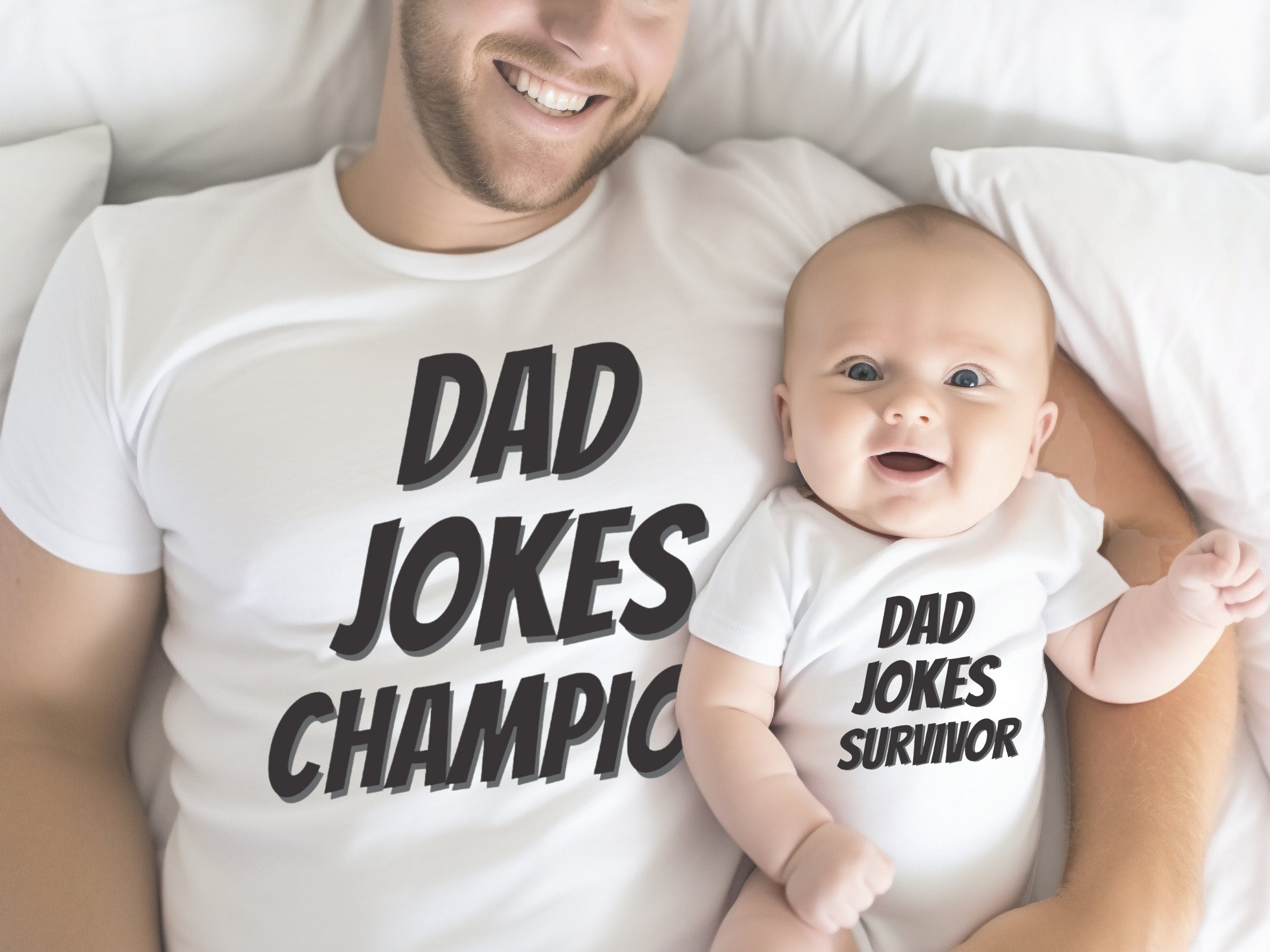 Funny Dad Jokes Dad and Son Matching Shirt | Dad Jokes Champion and Dad ...