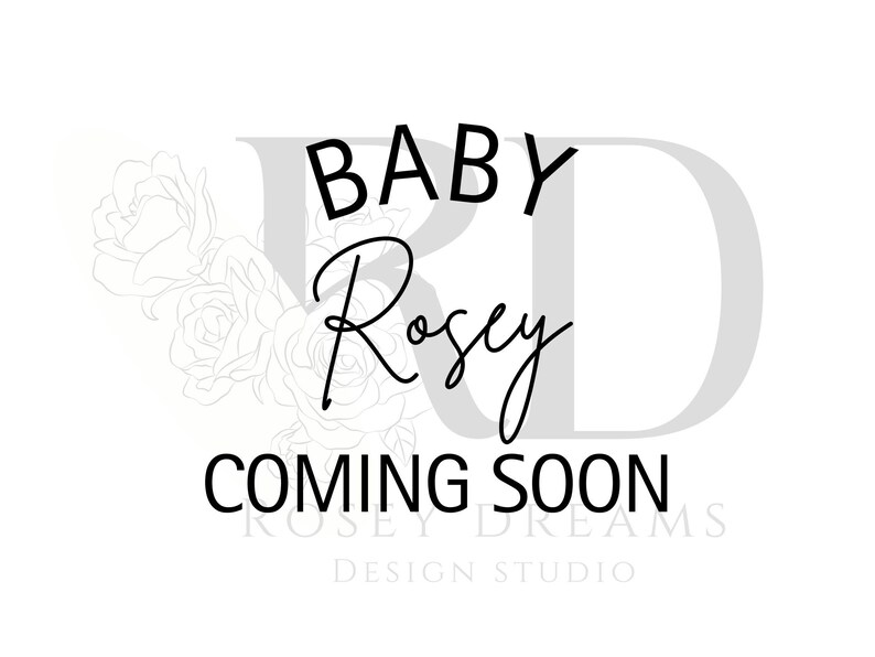 Custom Baby Coming Soon Announcement SVG (digital Download) - Etsy