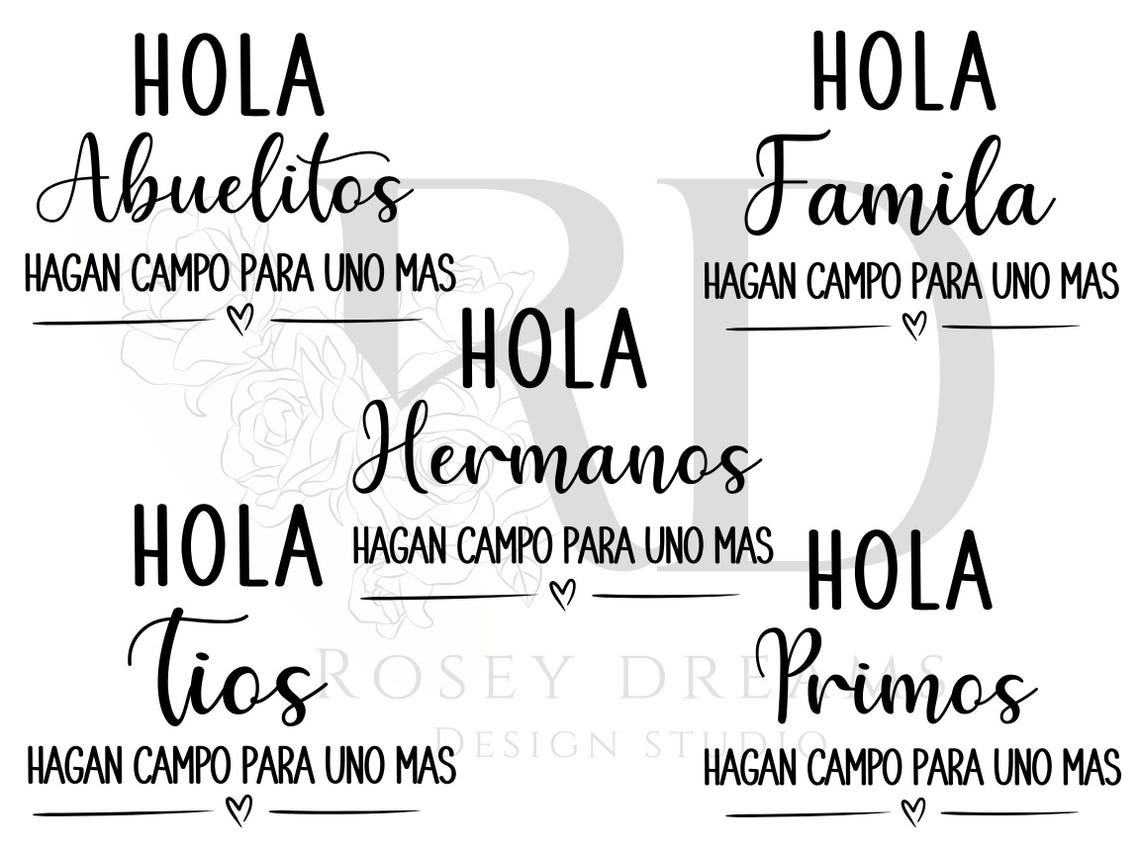 Hagan Campo Para Uno Mas SVG, Anuncio De Embarazo Svg, Hola Abuelitos ...