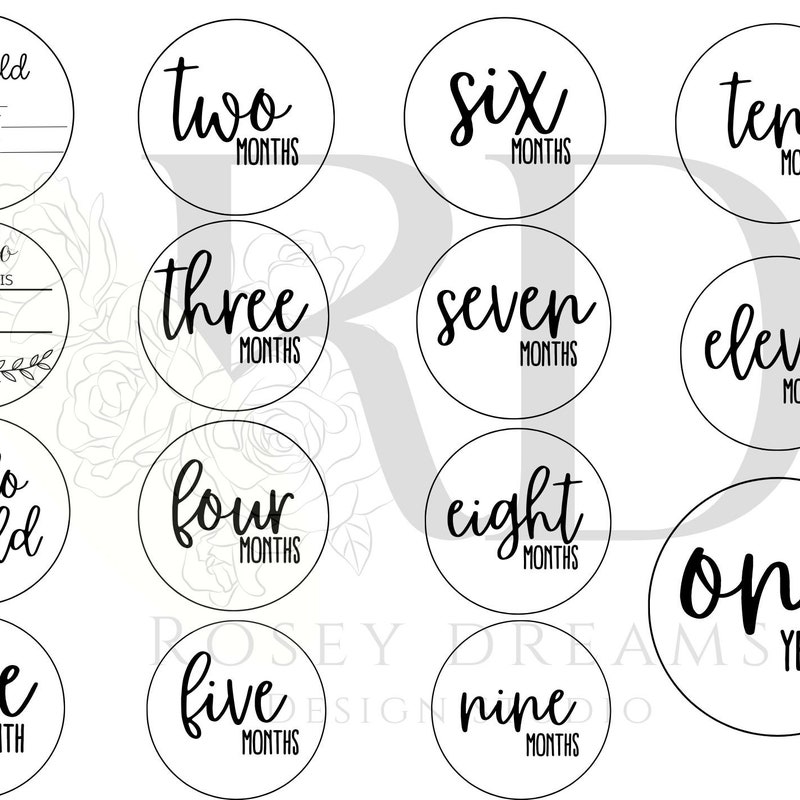 Baby Monthly Milestone Svg - Etsy