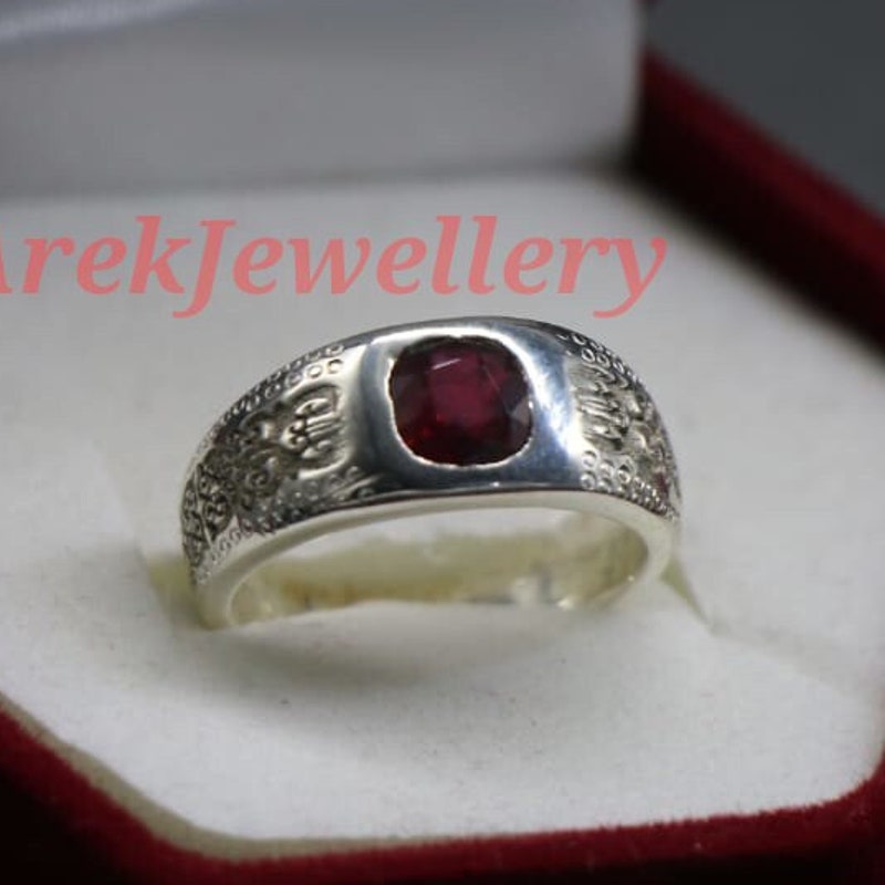 Ruby Men Ring - Etsy
