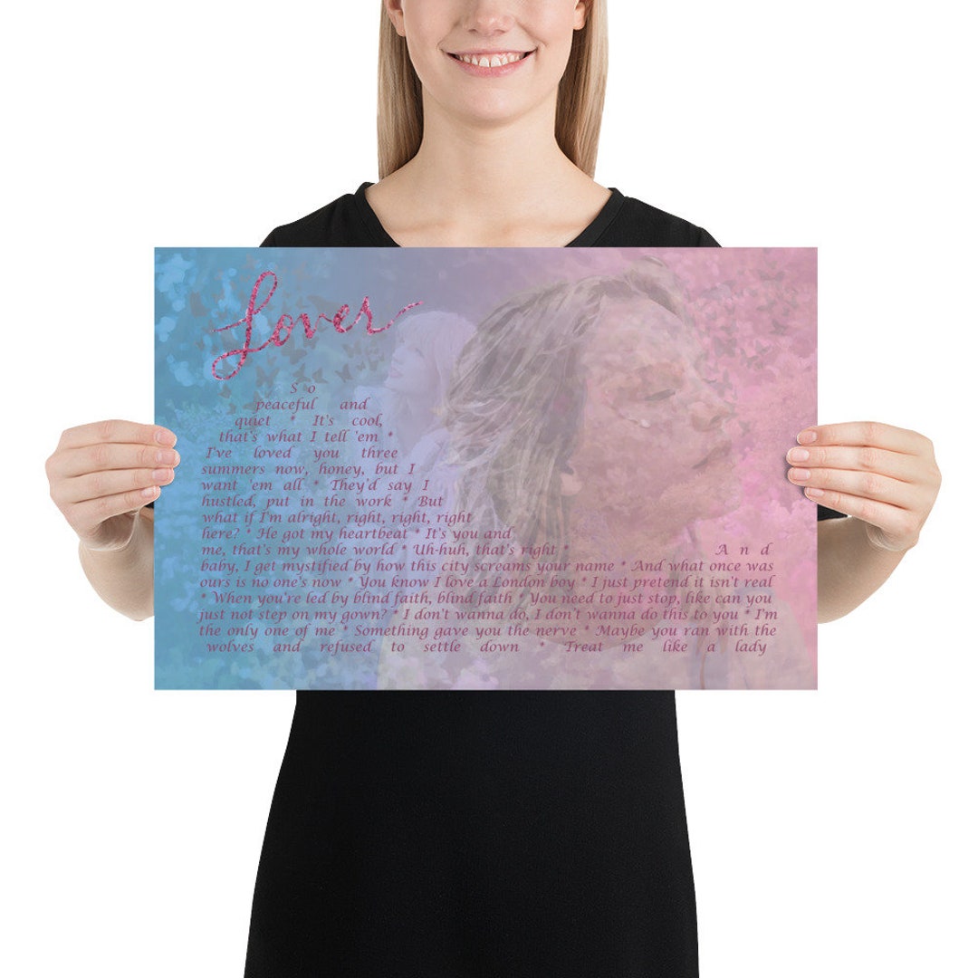 Poster Taylor Swift Inspired Lover Album Lyrics - Etsy