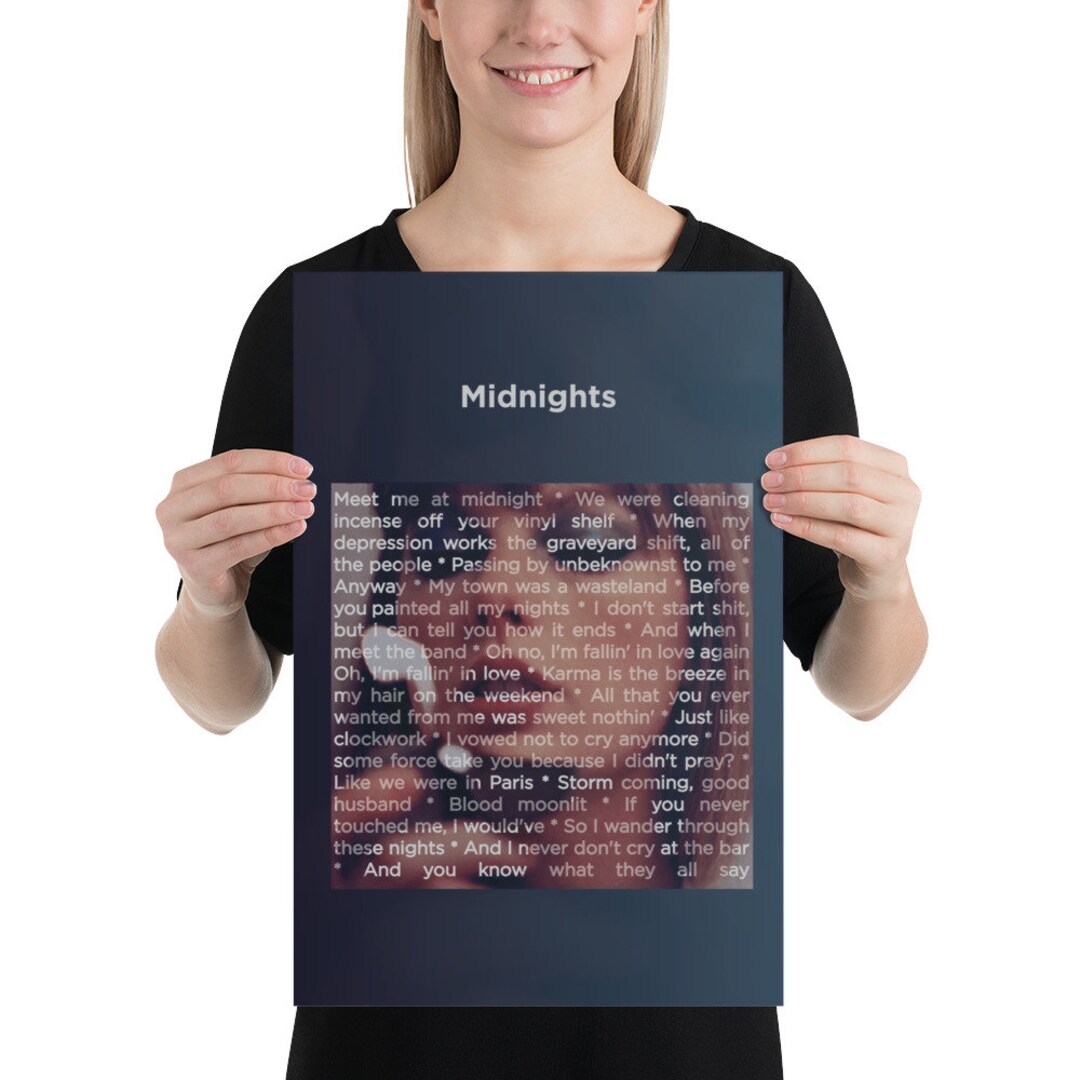Poster Taylor Swift Inspired Midnights Album - Etsy